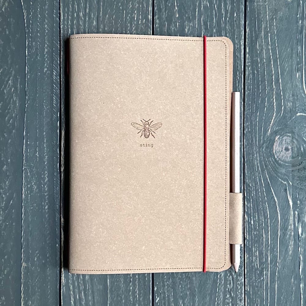 A5 Refillable Recycled Leather Covered Notebook - Sting In The Tail ...