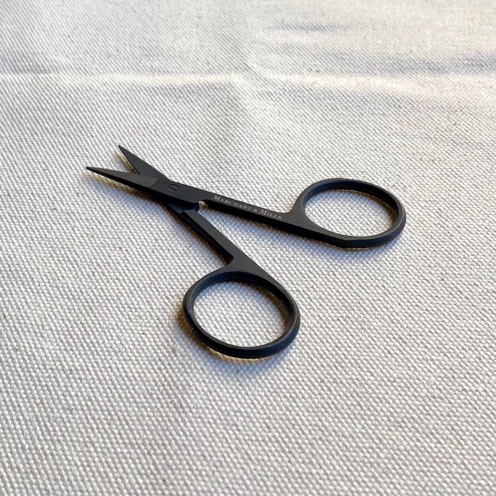 Sewing Thread Scissors - Wide Bow Black Steel Snips - Merchant & Mills ...