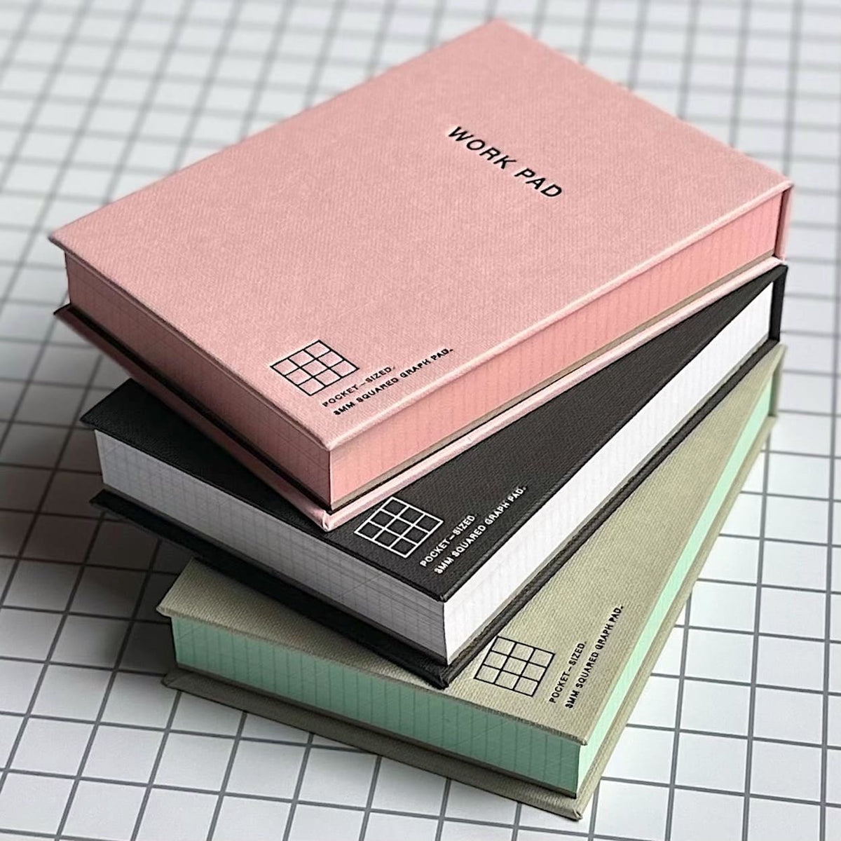 A7 Pocket Size Gridded Hardback Notepad - British Made - Pink - Before ...